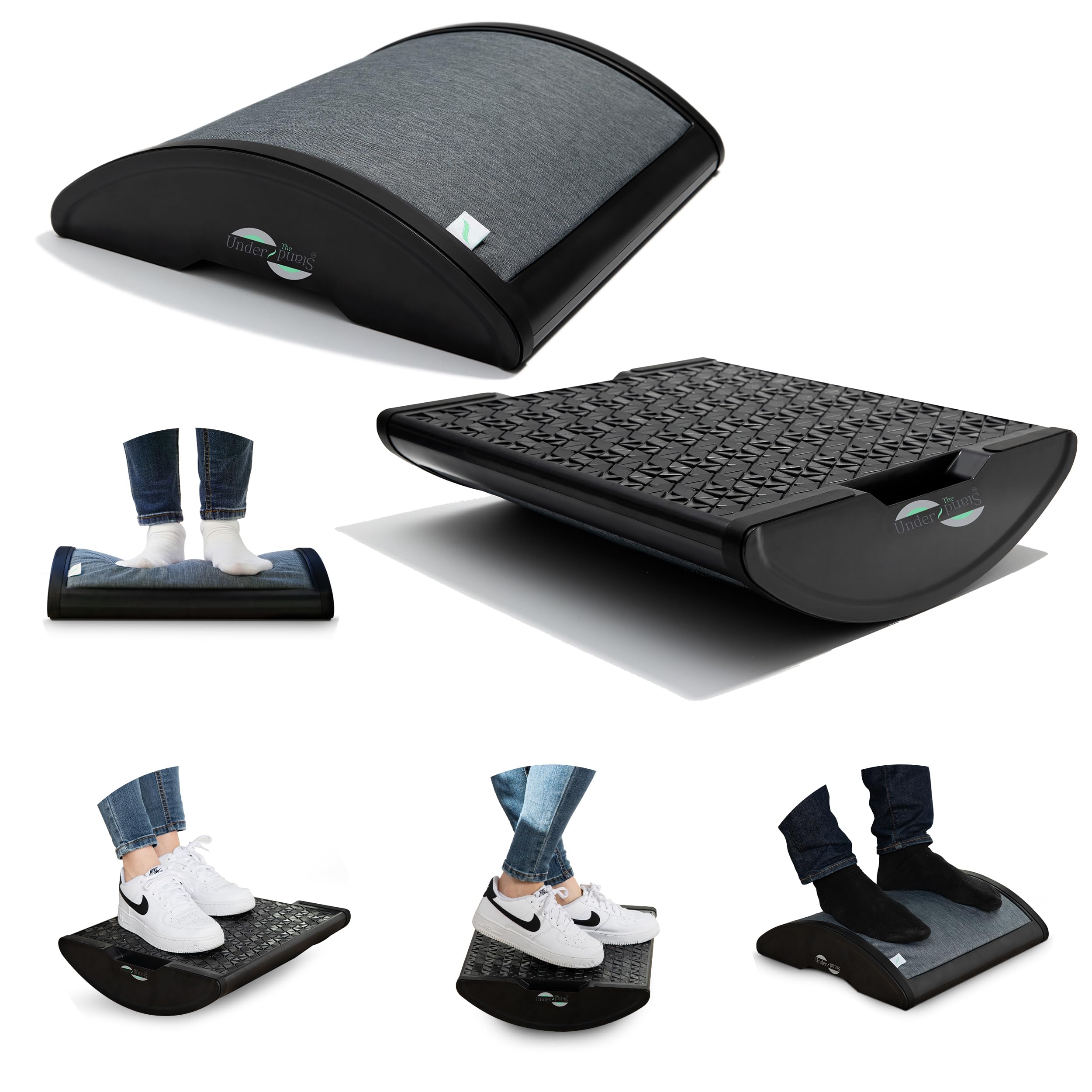 Foot Rest for Under Desk at Work - Desk Foot Rest Ergonomic Design for All-Day Support, Pain Relief, Foot Stool Footrest - Comfortable Footrest Promotes Motion and Circulation