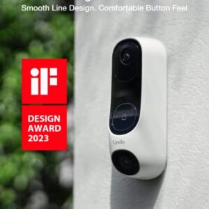 Lindo Pro Dual Camera Video Doorbell 2K with Chime, Free Video History, Over 190° Widest Field of View, 5MP Ultra HD Wireless Doorbell Camera, Triple Detection, 5-Min Installation, Battery Powered