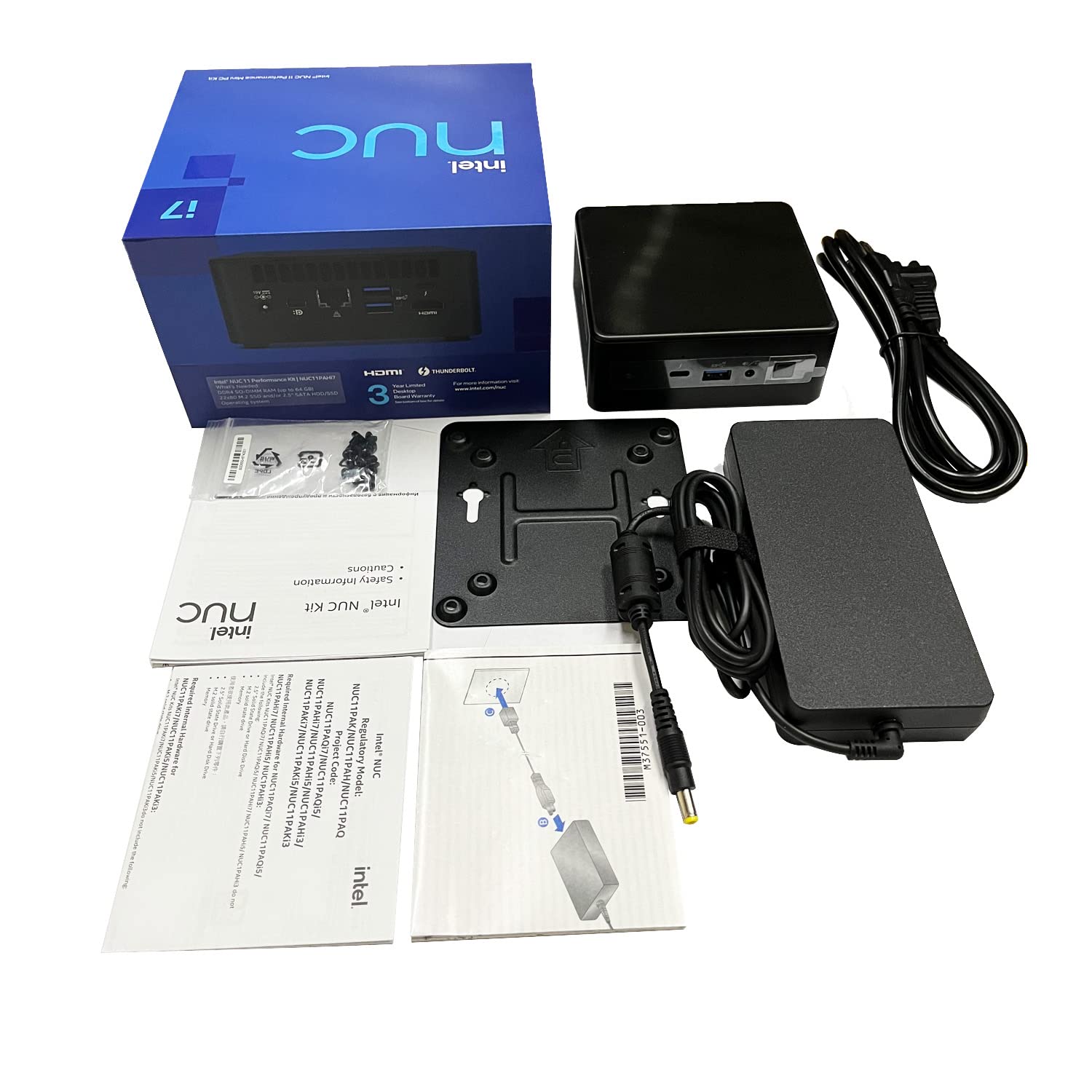 Intel NUC 11 Pro NUC11PAHI7 Performance Mini Desktop Computer/Mini PC/HTPC,Intel Core i7-1165G7 Processor Upto 4.7 GHz Turbo,4 Cores,8 Threads,Intel Iris Xe Graphics, 16G RAM+512G SSD