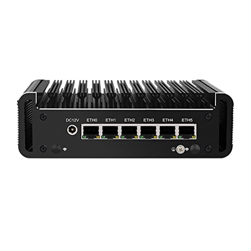 Micro Firewall Appliance, Mini PC, VPN, Router PC, Intel Core I7 1165G7, HUNSN RJ17, AES-NI, 6 x Intel 2.5GbE I226-V LAN, COM, HDMI, Sim Slot, Barebone, NO RAM, NO Storage, NO System