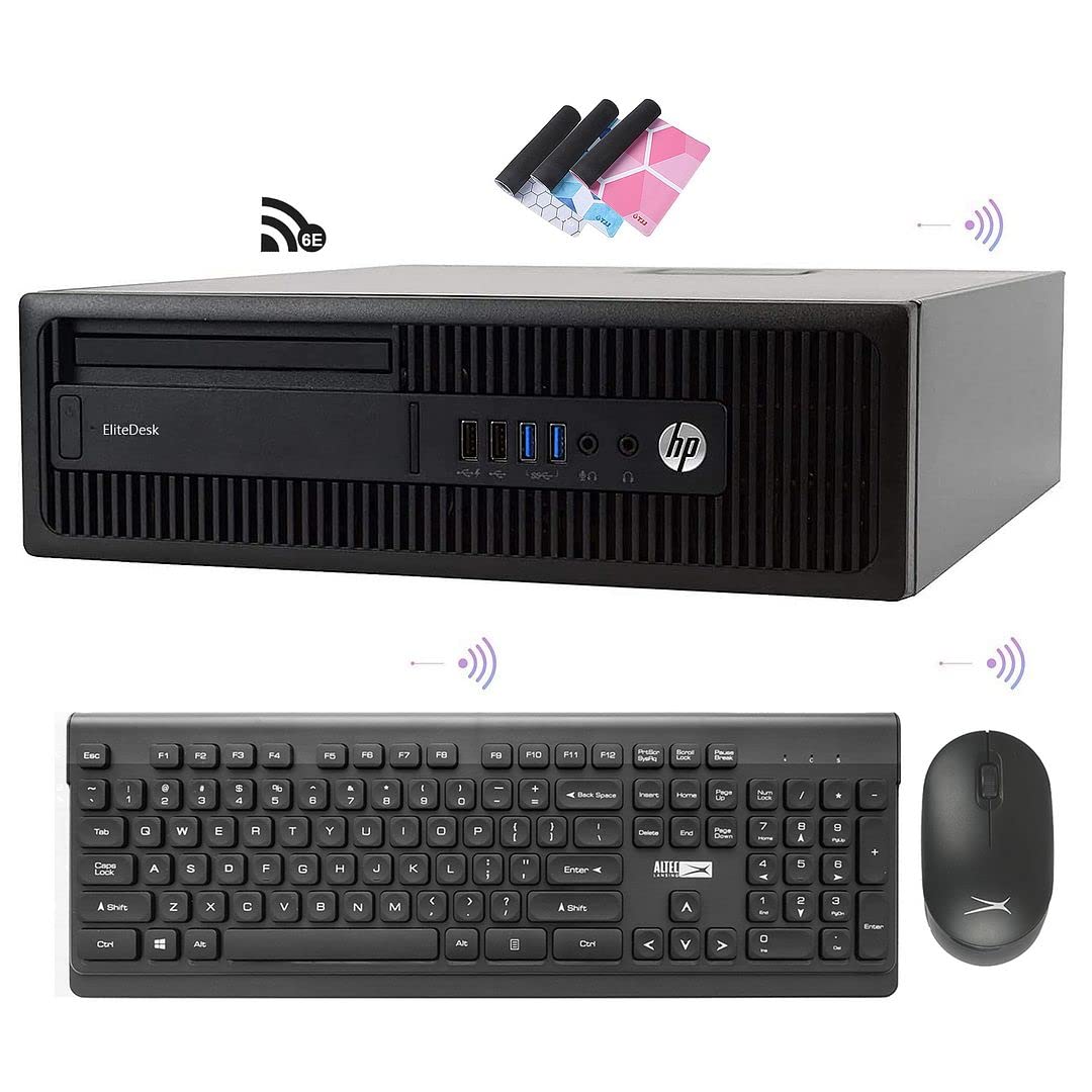 HP EliteDesk 800 G2 Refurbished Desktop Computers Small Form Factor PC,i7 32GB Ram 1TB SSD,AX210 Built-in WiFi,Dual Monitor Support,HDMI,DVD-RW,Win10 Pro,Wireless K&M Brand TJJ Mouse Pad(Renewed)