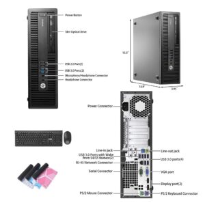 HP EliteDesk 800 G2 Refurbished Desktop Computers Small Form Factor PC,i7 32GB Ram 1TB SSD,AX210 Built-in WiFi,Dual Monitor Support,HDMI,DVD-RW,Win10 Pro,Wireless K&M Brand TJJ Mouse Pad(Renewed)