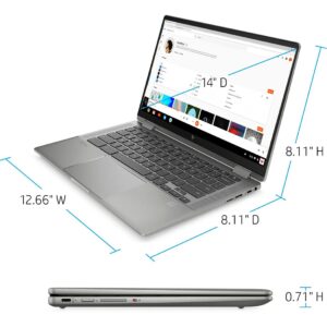 HP Chromebook x360 Touchscreen Laptop 2in1 14inch FHD IPS Display | Intel Core i3-1115G4 | 8GB RAM | 160GB Space | Backlit Keyboard | WiFi 6 | USB-C | Google Chrome |Long Battery Life