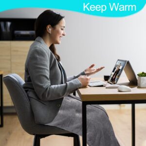 BUYUE Chair Cushion + Foldable Blanket 2 in 1, Comfortable High Density Foam Non-Slip Seat Cushion for Office Long Sitting, Soft Fleece Exclusive Patent Chair Pads for Desk Computer Chair, Gray