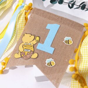 Winnie High Chair Banner - Winnie 1st/first Birthday Party Decorations,winnie One High Chair Banner,1st Birthday Highchair Decor, Winnie Party Decorations, Photo Prop Winnie Baby Shower Smash Cake