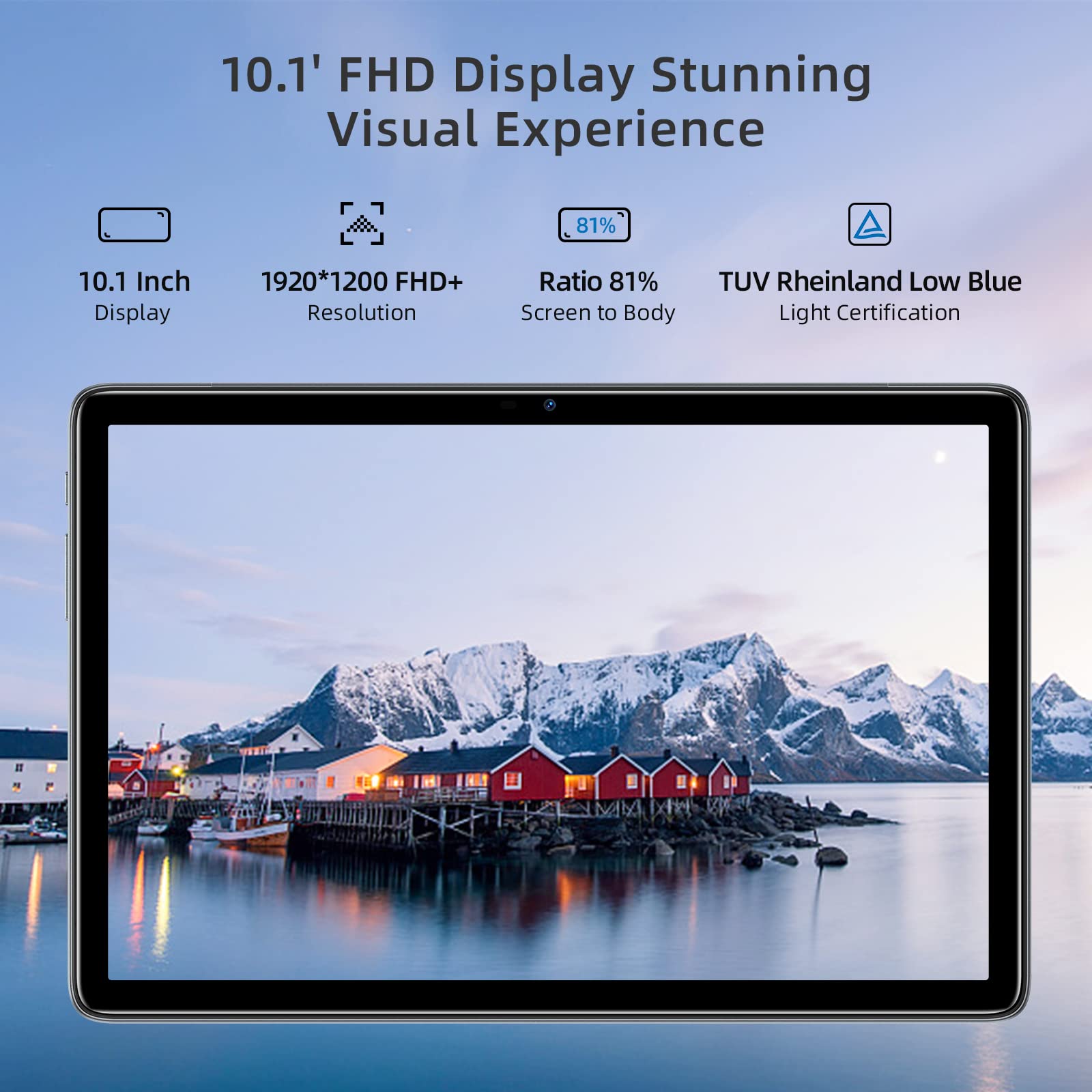 DOOGEE 2023 Newest Tablet T10, 10.1 Inch Android 12 Tablet, 8300mAh Long Lasting Battery, 15GB+128GB/SD 1TB Gaming Tablet PC, FHD+1920 * 1200/4G LTE Dual SIM/13MP+8MP Camera/TUV/Face ID/GPS| Blue