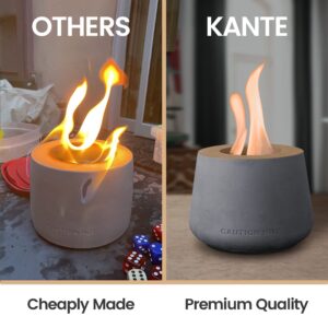 Tabletop Fire Pit - Concrete Fire Bowl, Mini Portable Tabletop Fireplace for Indoor Outdoor, Rubbing Ethanol Alcohol Round