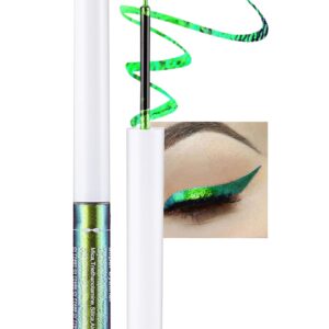 Chameleon Glitter Eyeliner Liquid - 1Pcs Gold Metallic High-Pigmented Colored Makeup Glitter Pen for Eye Liner Eyeshadow, Smudge-proof, Ultra-Fine Tip Multichrome Eyeliner, Gift for Women Girl- 01