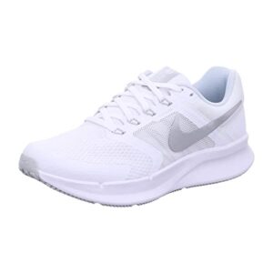 nike women's low-top sneakers, white metallic silver pure platinum, 9.5