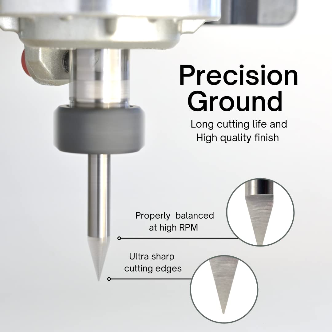 ROUTYBITS - 30 Degree - V Bit Engraver - 1/4 Inch Diameter Shank, Solid Carbide, Engraving, CNC Router Bits