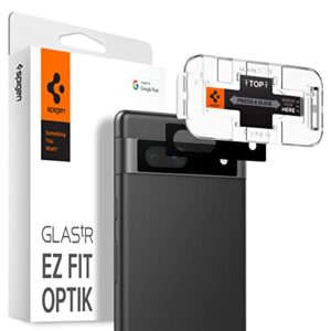 spigen camera lens screen protector [glastr ez fit optik] designed for pixel 7a [case friendly] - [2 pack]