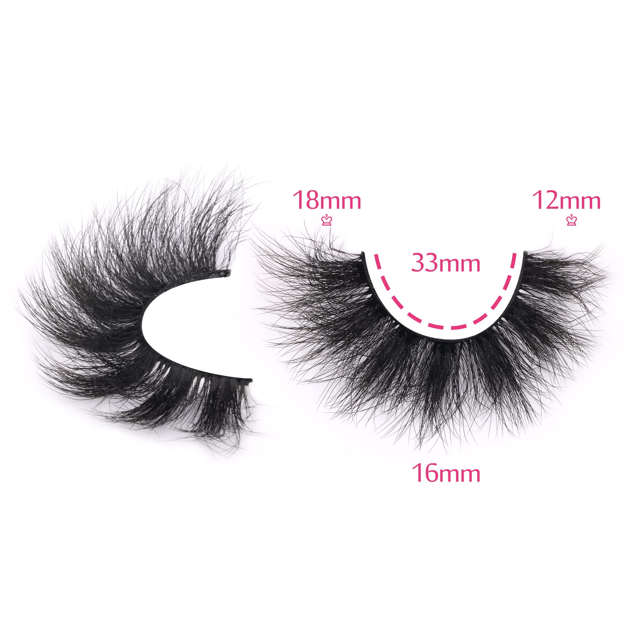 Mink Lashes Fluffy 8D False Eyelashes Wispy Eye Lashes Cat-Eye Long 18MM Dramatic FANXITON 7 Pairs Pack Volume Thick Faux Mink Lashes Multipack