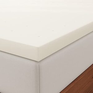 NapQueen 3 Inch Ventilated Memory Foam Mattress Topper, CertiPUR-US Certified, Twin-XL, White