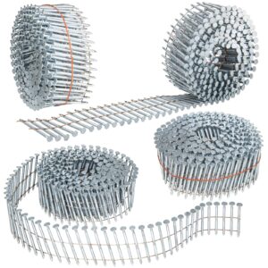 coil siding nails 1-3/4-in 15 degree stainless steel coil siding nails 1200 count 1-3/4-inch x .092-inch ring shank cold-dipped galvanized collated wire coil nails