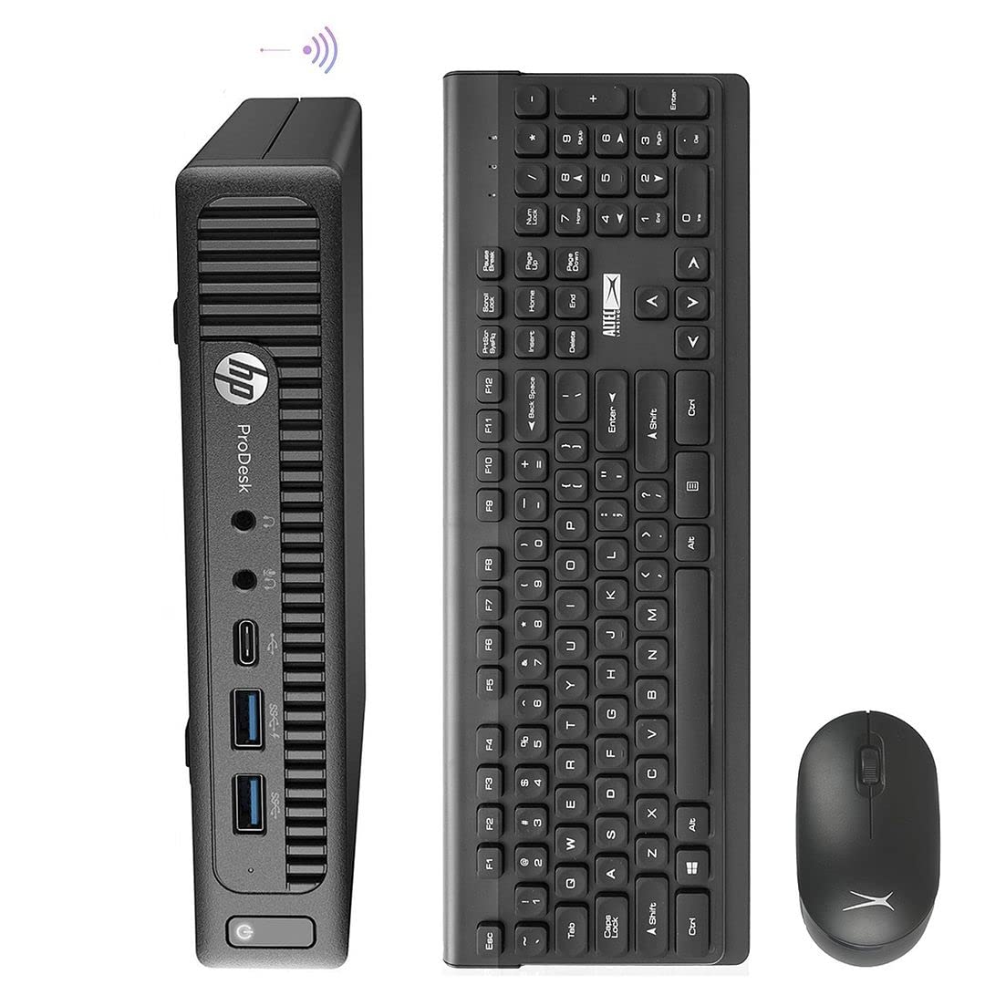 HP ProDesk 600 G2 Refurbished Tiny Desktop Computers Mini PC,i3 Micro 16GB Ram 512GB SSD,AX210 Built-in WiFi,Dual Monitor Support,HDMI,VGA,DP,Win10 Pro,Wireless K&M Brand TJJ Mouse Pad(Renewed)