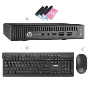 hp elitedesk 800 g2 refurbished tiny desktop computers mini pc,i5 micro 32gb ram 512gb ssd,ax210 built-in wifi,dual monitor support,hdmi,vga,dp,win10 pro,wireless k&m brand tjj mouse pad(renewed)