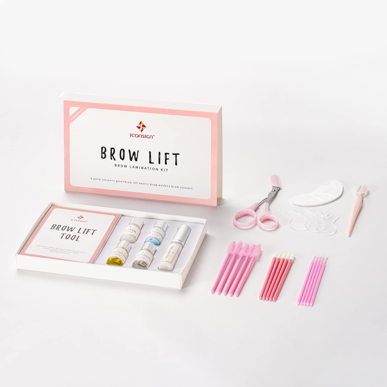 ICONSIGN Brow Lamination Kit, Professional Semi-Permanent Eyebrow lift Kit, Fuller & Thicker Brows Long Lasting up to 8 weeks, Suitable for Salon & Home Use