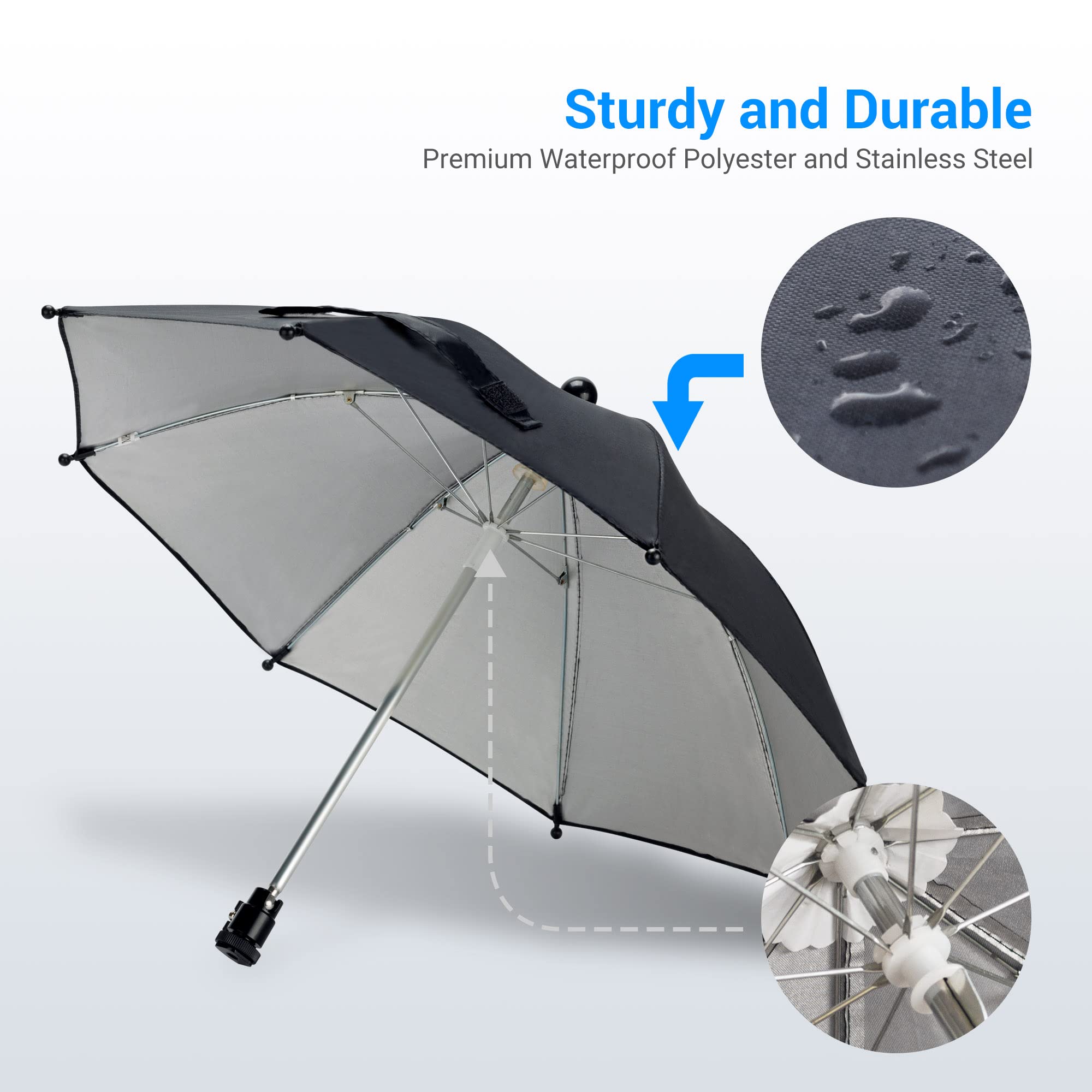 DSLR Mirrorless Camera Hot Shoe Umbrella Rain Cover Protector Sunshade for Canon EOS R100 R50 R8 R7 R10 R3 R6 Mark II R5 C Rp R Rebel T8i T7 90D Sony A7RV A7 IV A7S III II Nikon Z8 Z9 Z30 Z5 Z6 Z7 II