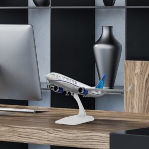 Joylluoan 1:130 Model United Model Plane Alloy Diecast Airplanes Model Airplane with LED Light