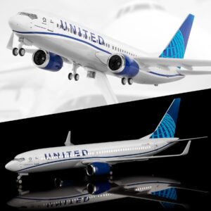 Joylluoan 1:130 Model United Model Plane Alloy Diecast Airplanes Model Airplane with LED Light