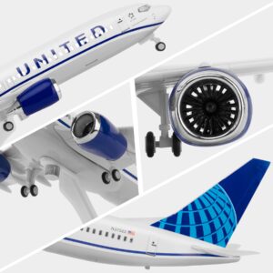 Joylluoan 1:130 Model United Model Plane Alloy Diecast Airplanes Model Airplane with LED Light