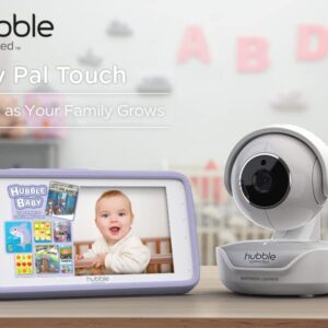 Hubble Nursery Pal Touch 5" Smart Baby Monitor with Camera and Audio, WiFi Baby Camera Monitor with Flexible Wall Mount; Pan Tilt Zoom; 2Way Talk, Interactive Smart HD Monitor & Smartphone App