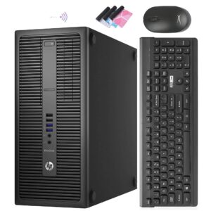 hp tower computers elitedesk 800 g2 pc tower,intel quad core i7 desktop,32gb ram 2tb ssd,3tb hdd,dvd,vga,usb,bt,dp,ax210 built-in wifi, wireless k&m + tjj mouse pad,win10(renewed)