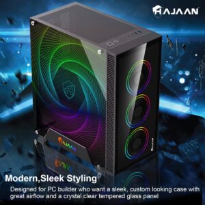 HAJAAN CYCLONIA Computer Desktop VR Gaming PC - Liquid Cooled - Intel i9-10850K 10-Core Processor Upto 5.2 GHz - RTX 3060 12GB GDDR6-64GB DDR4-2TB SSD - Windows 11 Pro