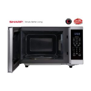 SHARP ZSMC1464HS Oven with Removable 12.4" Carousel Turntable. Orville Redenbacher's Certified Cubic Feet, 1100 Watt with Inverter Technology Countertop Microwave, 1.4 CuFt, Stainless Steel