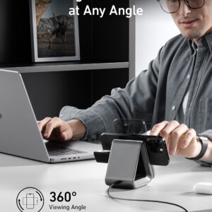 Anker MagSafe Charger Stand, 737 MagGo Charger, 3-in-1 Charging Stand with MFi-Certified 15W Max Fast Charging, iPhone 15/14/13/12 Series, Apple Watch S8/7/6, AirPods, 30W USB-C Charger Included