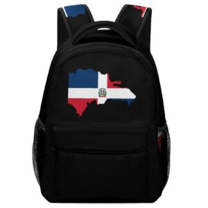 dominican republic map flag laptop backpack fashion shoulder bag travel daypack bookbags for men women