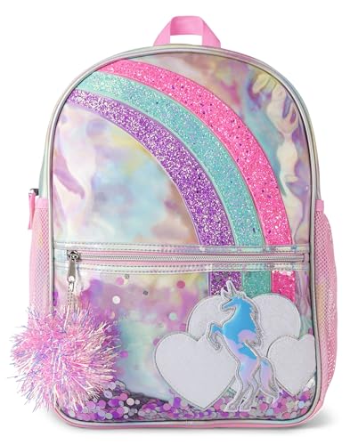 The Children's Place Kids' Preschool Elementary Backpack for Boys Girl, Unicorn Confetti Shaker, NO_Size