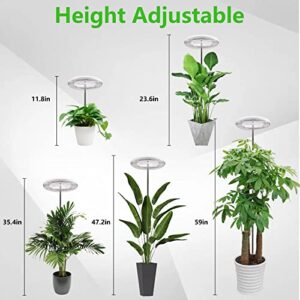 Probapro Plant Grow Light,72 LEDs Grow Light for Indoor Plants,5000K Full Spectrum Plant Light,10-Level Dimmable,Auto ON & Off Timer 3/9/12H,Height Adjustable, Grow Light for Tall Plants