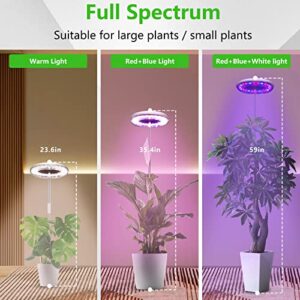 Probapro Plant Grow Light,72 LEDs Grow Light for Indoor Plants,5000K Full Spectrum Plant Light,10-Level Dimmable,Auto ON & Off Timer 3/9/12H,Height Adjustable, Grow Light for Tall Plants