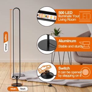 SPECILITE Modern Floor Lamp LED, 51.2" Corner Light Bar with Stepless Dimmable 3000-6500K, Standing Minimalist Tall Lamp with Adjustable Brightness for Living Room, Bedroom