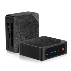 beelink ser5 max mini pc, amd ryzen 7 5800h (8c/16t, up to 4.4ghz), 16gb ram 500gb pcle3.0 ssd, mini gaming computer support 4k triple display/wifi6/bt5.2/usb3.2/dp+hdmi/type-c