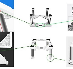 MQZHUK Refrigerator Base Stand Heightened Air Conditioner Base 4Legs- Height 5.9 in Adjustable Plant Container Rack LengthWidth 17.7~25in Plant Stands Pot Flower Holder,Max Load 460LB