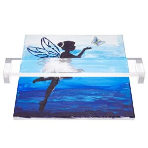 benecreat artist leaning bridge hand acrylic wrist rest for computer keyboard, 14inch transparent creative artist bridge for painting