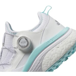 adidas Women's Solarmotion Spikeless BOA Golf Shoes, Footwear White/Silver Metallic/Semi Flash Aqua, 9.5