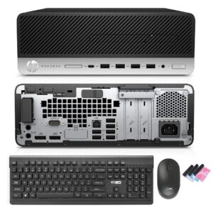 HP Desktop PC ProDesk 600 G4 Windows 11 SFF Computer,i5 Small Form Factor Business Desk Top 16GB Ram 256GB NVMe M.2 SSD + 1TB HDD,WiFi,BT,HDMI,DP,DVD,USB-C,Altec Wireless K&M + TJJ Mouse PAD(Renewed)