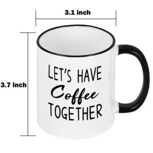 Maustic Let's Have Coffee Together for the Rest of Our Lives Coffee Mugs Set, Engagement Wedding Newlywed Gifts for Couples, His and Hers Mr and Mrs Gifts, Bridal Shower Gifts, 11 Oz