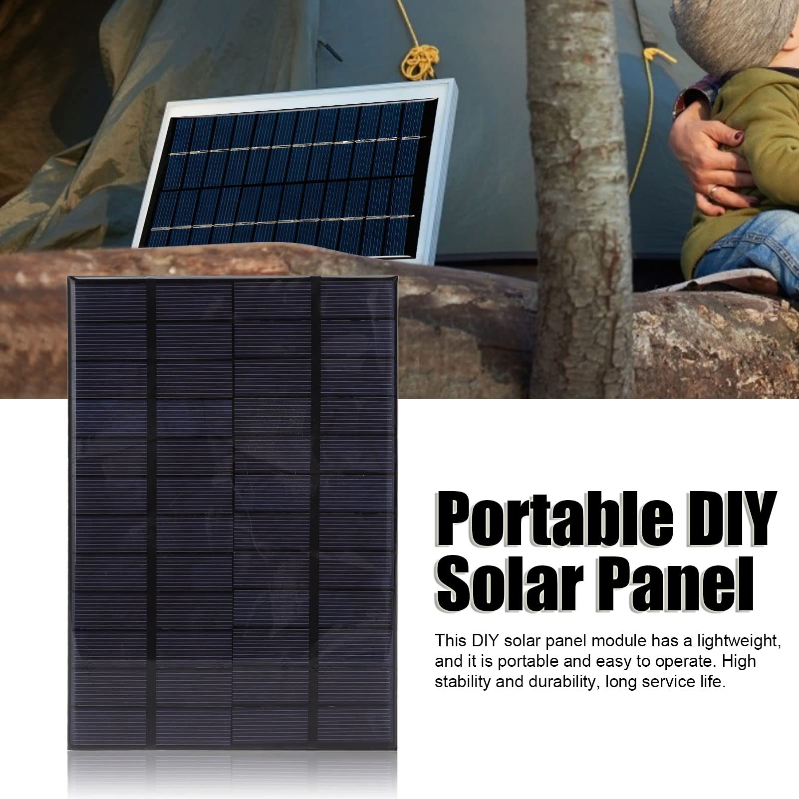 12V 4.2W Mini Solar Panel Portable DIY Solar Panel, Cell Battery Charger Panel DIY Solar Panel Module for Cellphone