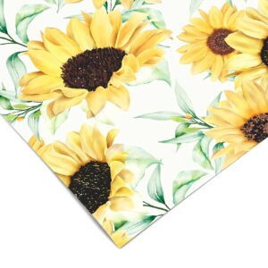 Contact Paper Sunflower Floral | Shelf Liner | Drawer Liner | Peel and Stick Paper 1200 12in x 72in (6ft)