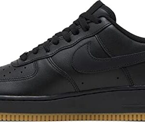 Nike Men's Air Force 1 Low '07 Sneaker, Black/Gum Light Brown/Black, 11.5