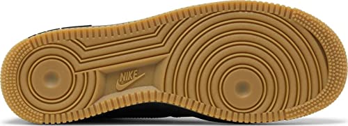 Nike Men's Air Force 1 Low '07 Sneaker, Black/Gum Light Brown/Black, 11.5