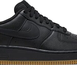 Nike Men's Air Force 1 Low '07 Sneaker, Black/Gum Light Brown/Black, 11.5