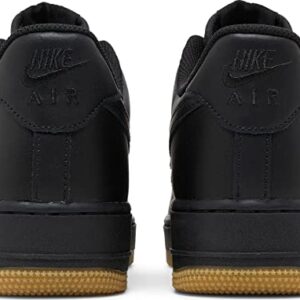 Nike Men's Air Force 1 Low '07 Sneaker, Black/Gum Light Brown/Black, 11.5