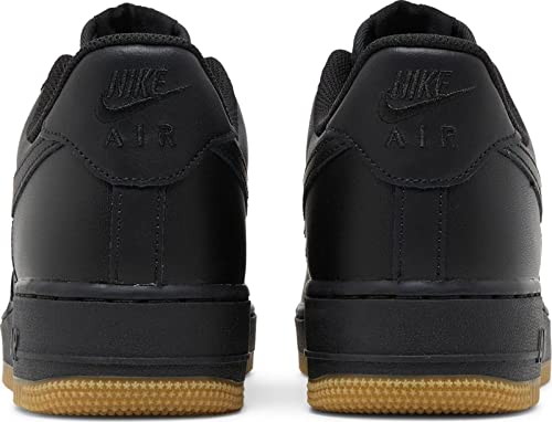 Nike Men's Air Force 1 Low '07 Sneaker, Black/Gum Light Brown/Black, 11.5