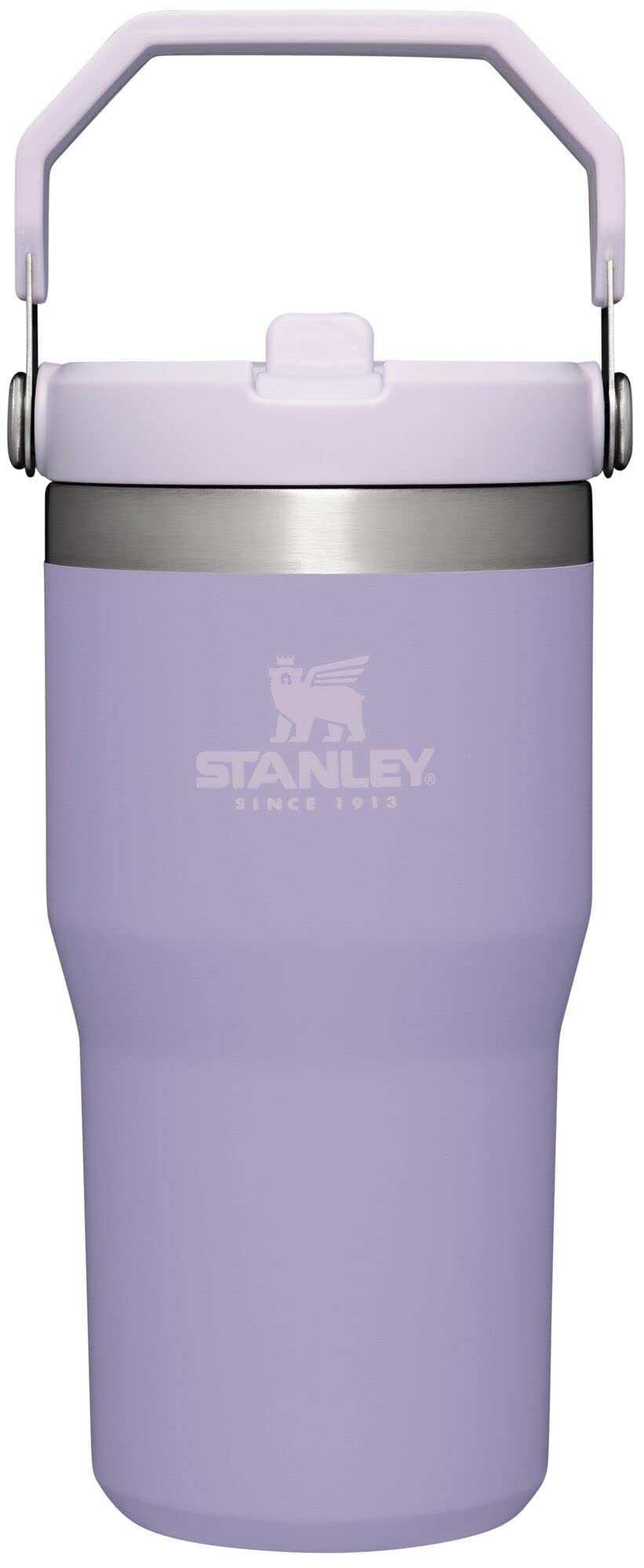 Stanley IceFlow Stainless Steel Tumbler - Vacuum Insulated Water Bottle for Home, Office or Car - Reusable Cup with Straw Leak Resistant Flip - Cold for 12 Hours or Iced for 2 Days (Lavender) , 20oz