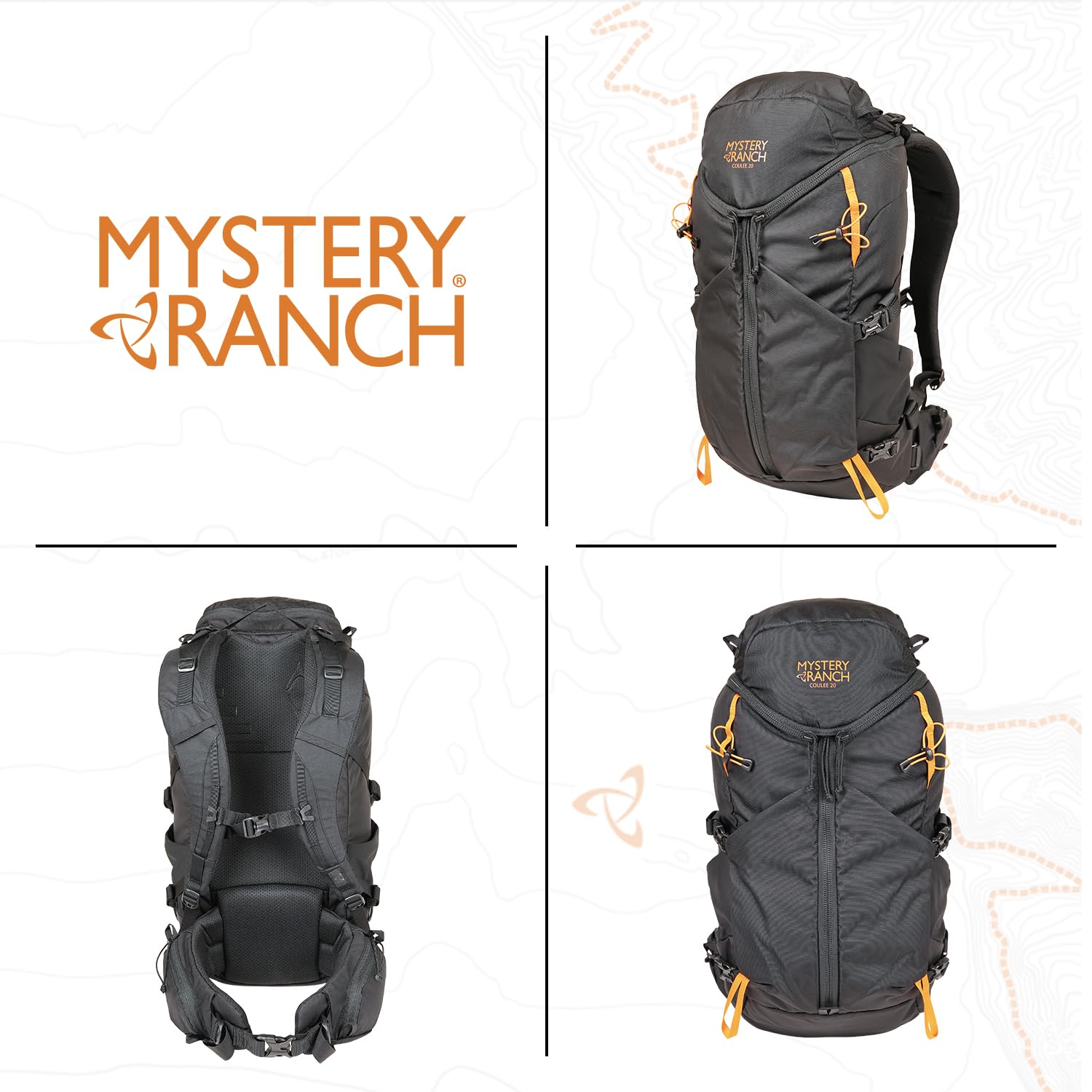 Mystery Ranch Coulee 20 Backpack - Lightweight Hiking Daypack, 20L, L/XL, Black